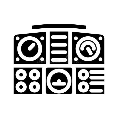 Ilustración Vectorial Del Icono De Glifo Del Panel De Instrumentos