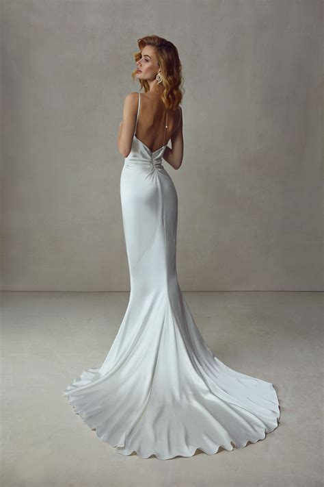 Silky Wedding Dress Back Wedding Dress Mermaid Wedding Dress Wedding