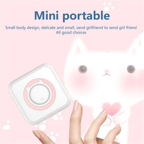 미니 학생 블루투스 무잉크 포토 라벨 열전사 프린터 사양 핑크스티커 5개용지 5개색지 3개