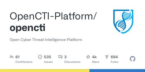 GitHub OpenCTI Platform Opencti Open Cyber Threat Intelligence Platform