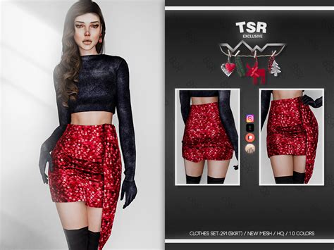 The Sims Resource Clothes Set 291 Skirt Bd845