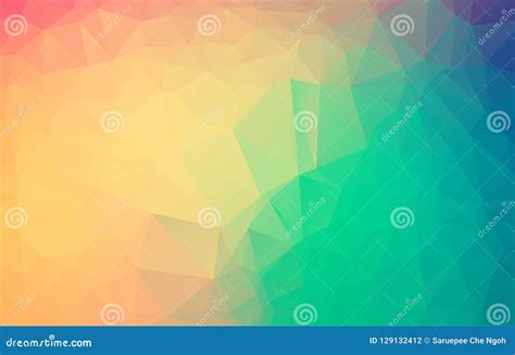Abstract Colorful Polygonal Backgroundvector Geometric Orange And