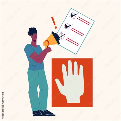 Democratic Voting Banner Design Human Rights Elections And Social Equality Concept Flat