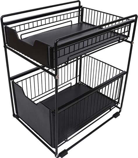 Organizador Apilable De 2 Enganches Debajo Del Fregadero Con Cajón De