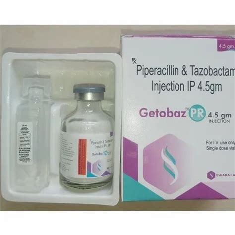 Swara Labs Piperacillin Tazobactam Injection IP 4 5 Gm At Rs 66 Vial