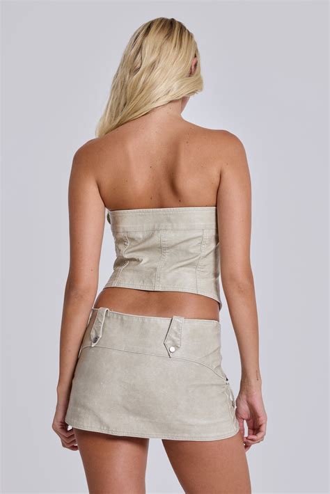 Axel Faux Leather Corset Top Jaded London Clothing