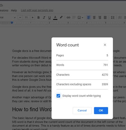 How To Count Characters In Google Docs