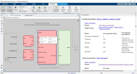 Analyze Model Coverage By Using The Test Manager In Simulink Test