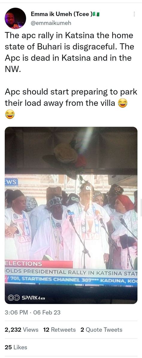 Nigerians React As Low Turnout Mars Apc Rally In Katsina Pictures