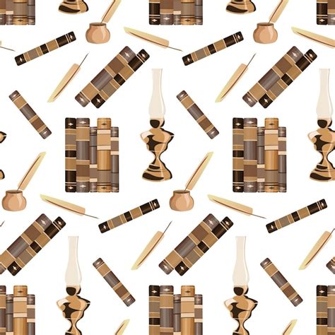 Premium Vector Seamless Pattern Of Hand Drawn Sketch Style Books