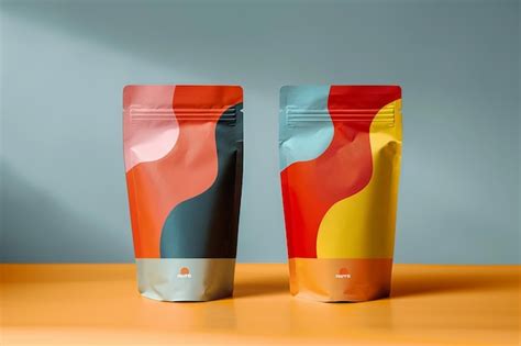 Two Containers Of Different Colors Are Side By Side Premium AI