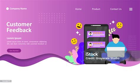 고객 의견 개념 디자인 사람들은 투표 검토 결과를 제공 합니다 웹 방문 페이지 Ui 모바일 앱 배너 템플릿에 적합 합니다 벡터 일러스트 꼭대기에 대한 스톡 벡터 아트 및