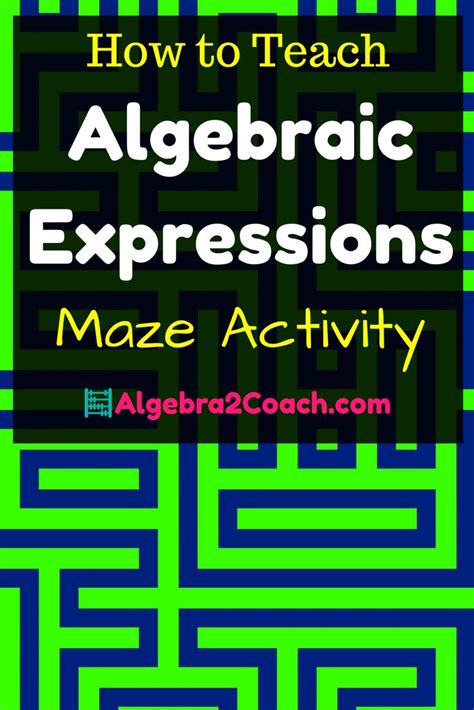 Algebraic Expressions Maze Activity Worksheet