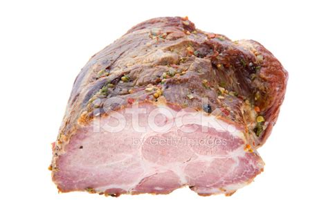 Pork Gammon On White Stock Photo Royalty Free FreeImages