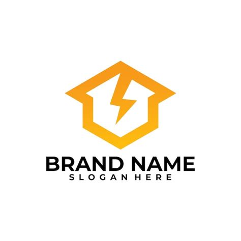홈 볼트 로고 벡터 디자인 서식 파일 프리미엄 벡터