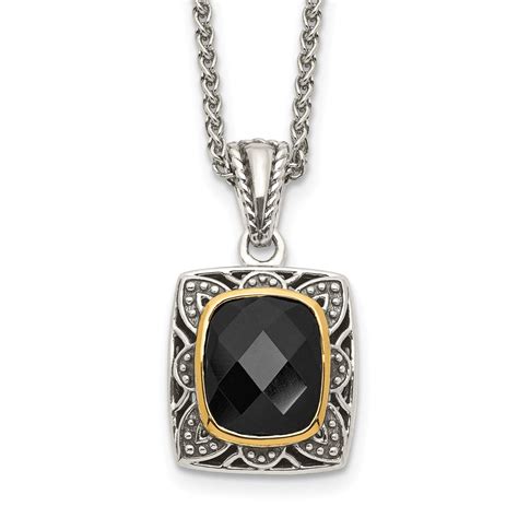 14ksilver Two Tone Shey Couture Sterling Silver With 14k Accent 18 In