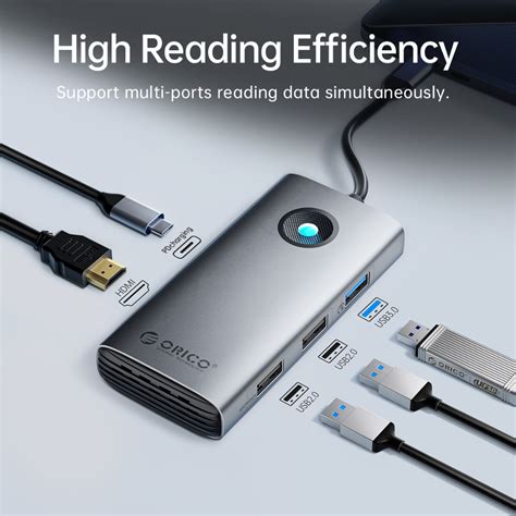 Jual Orico Type C Hub 5gbps Usb 30 Pd Vga Rj45 Sd Tf Aux Pw11 Series