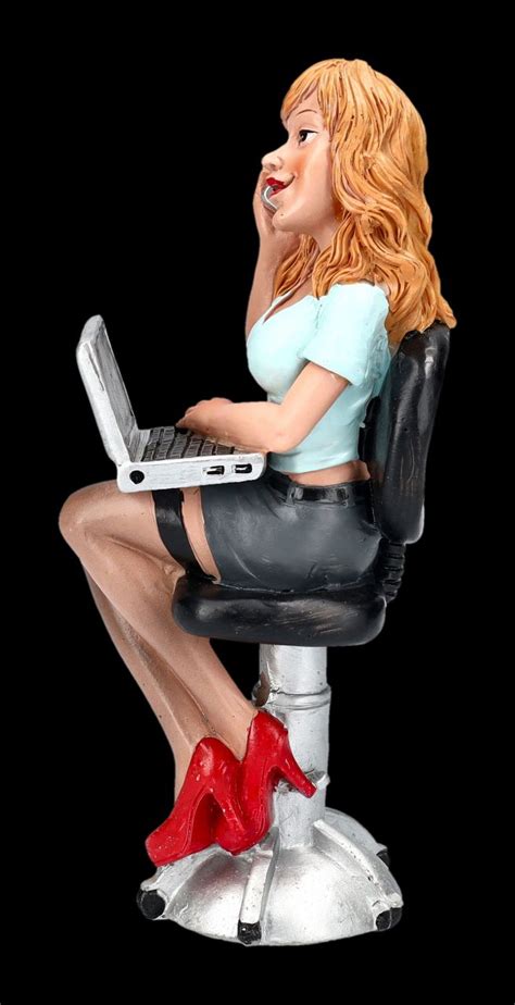 Funny Job Figur Sekretärin mit Laptop
