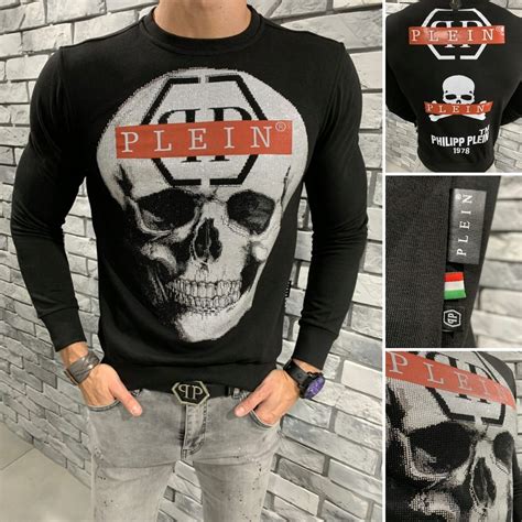 Philipp Plein r XL bluza kryształy Czaszka plamy 11729101311