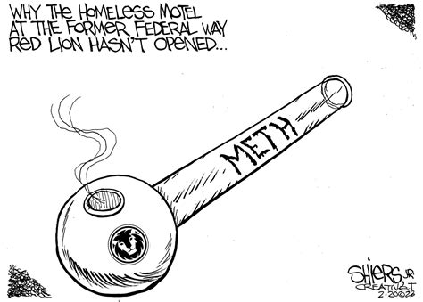 Meth Lion Hotel In Federal Way Cartoon By Frank Shiers Federal Way