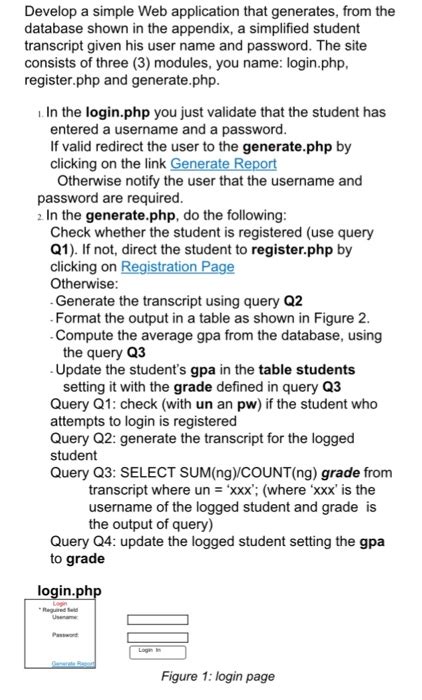 Solved Develop A Simple Web Application That Generates From Chegg