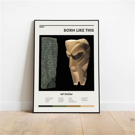 Mf Doom Born Like This Album Cover Print Poster Minimalist Album Cover