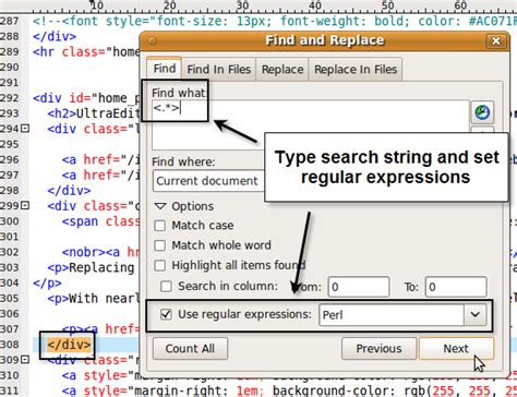 Find Replace Find Replace In Files Linux UltraEdit