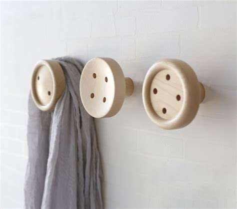 Button Design Wall Knobs Wall Hanging Hide Knobs Coat Hooks Wall