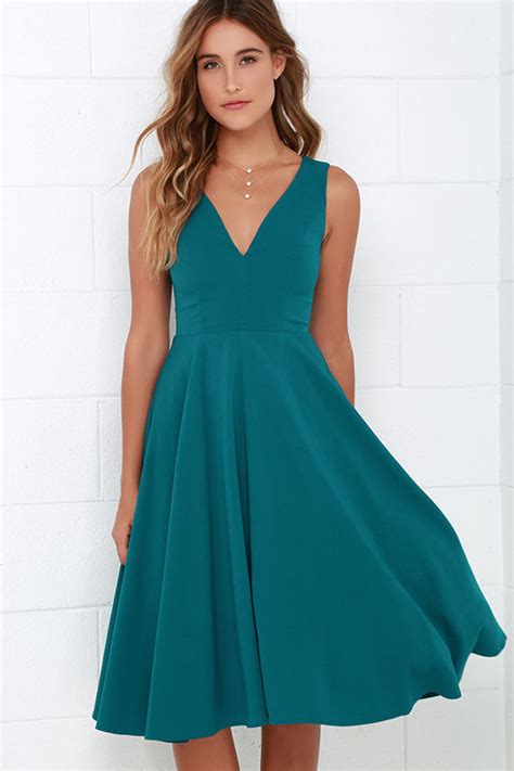 Teal Green Color Dresses