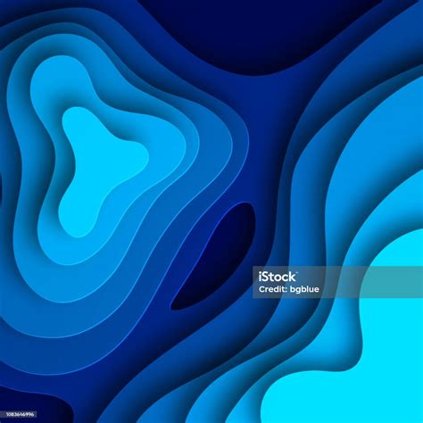 紙は背景をカットしました青い抽象波形 トレンディな 3 D デザイン 3dのベクターアート素材や画像を多数ご用意 3d アメリカ