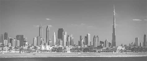 무료 이미지 검정색과 흰색 하늘 지평선 건물 시티 마천루 도시 풍경 도심 낮 경계표 단색화 탑 블록 중심지 흑백 사진 대도시 지역