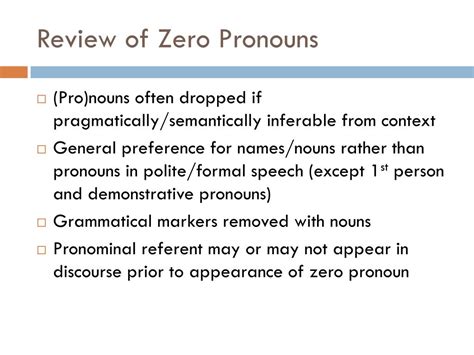 Ppt Zero Pronoun Resolution In Japanese Powerpoint Presentation Free