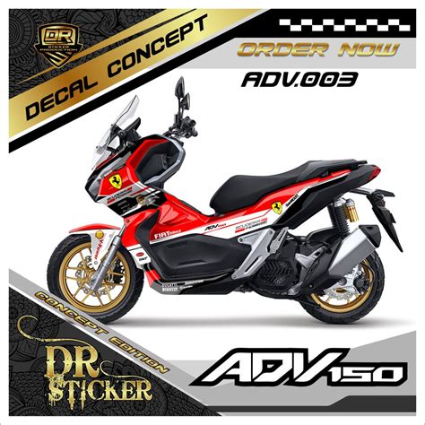 Jual Decal ADV Decal Adv Fullbody Dekal Stiker Sticker Adv Desain Liverry Ferrari Merah
