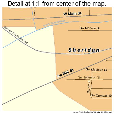 Sheridan Oregon Street Map 4167050