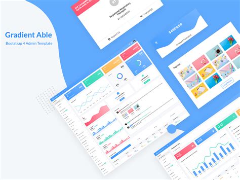 gradient able bootstrap 4 admin template by codedthemes on dribbble