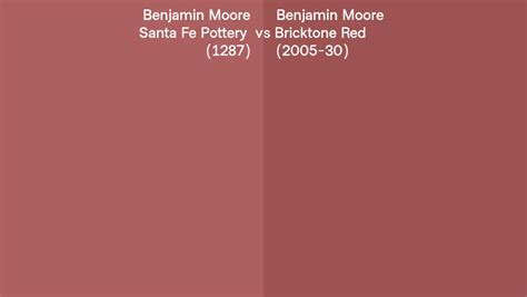Benjamin Moore Santa Fe Pottery Vs Bricktone Red Side By Side Comparison
