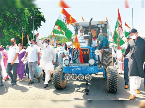 Congress Takes Out Tractor Rally Opposes Farmers Bill Leader Said