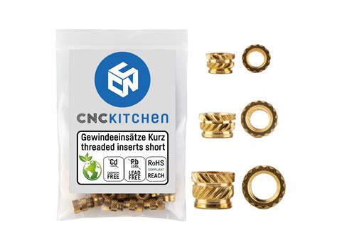 Cnc Kitchen Threaded Inserts Set Short 200pcs Levendigs
