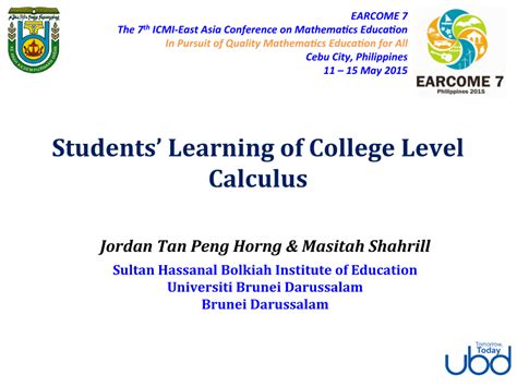 Pdf Students Learning Of College Level Calculus