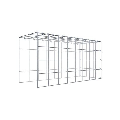Gabiona Gabion à Monter En Hauteur Et En Longueur 80 Cm X 40 Cm X 30