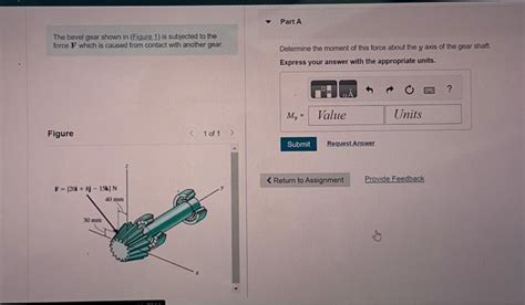 Solved The Bevel Gear Shown In Figure 1 Is Subjected To