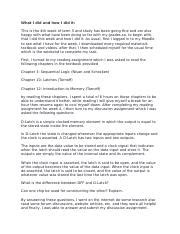 LEARNING JOURNAL UNIT CS Docx What I Did And How I Did It This Is The Th Week Of Term