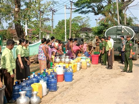 ဘူးသီးတောင်မြို့နယ်၌ မိုခါမုန်တိုင်း တိုက်ခတ်ပြီးနောက် သောက်သုံးရေ ရ