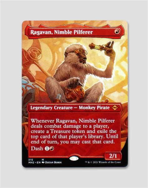 Ragavan Nimble Pilferer 315 Borderless Holo From Modern Horizons 2 Mh2 Mtg Proxy Magic