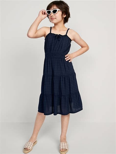 Sleeveless Ruffle Trim Midi Dress For Girls Old Navy