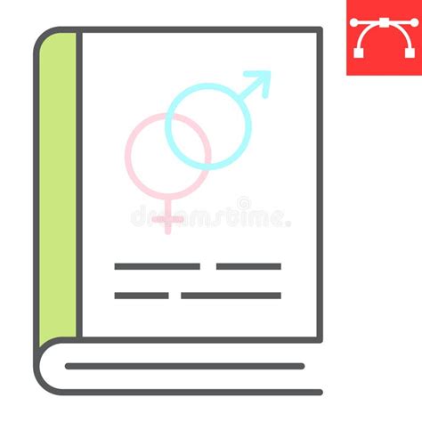 Sex Education Color Line Icon Hiv And Aids Gender Sign Vector