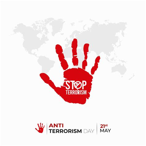 National Anti Terrorism Day Social Media Post 24201018 Vector Art At