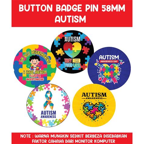 Button Badge Safety Pin Autism Shopee Malaysia