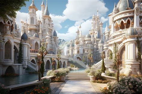 Premium Ai Image Villagecore Fantasy 3d Art Fantasy Scene In The