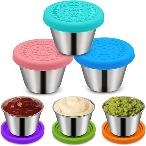 Salad Dressing Containers With Lids 6 Pack 24oz70ml Small Condiment